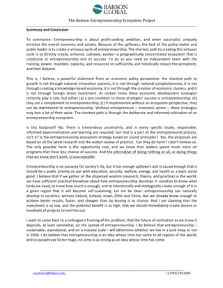 The entrepreneurship ecosystem strategy for economic growth policy ...