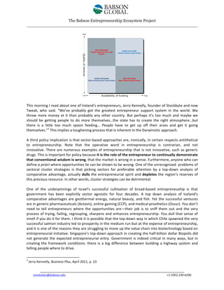 The entrepreneurship ecosystem strategy for economic growth policy ...