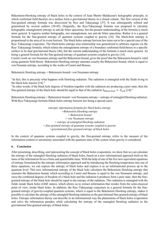 The Entropy of the Entangled Hawking Radiation | PDF