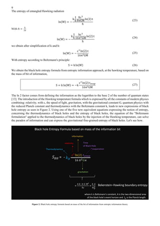 The Entropy of the Entangled Hawking Radiation | PDF