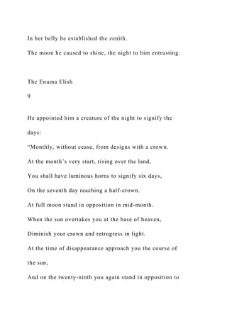 The Enuma Elish 1 The Enuma Elish (which are the fir.docx