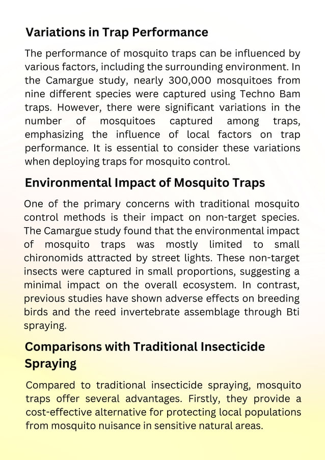 The Environmental Impact of Mosquito Control Traps | PDF | Birdwatching ...