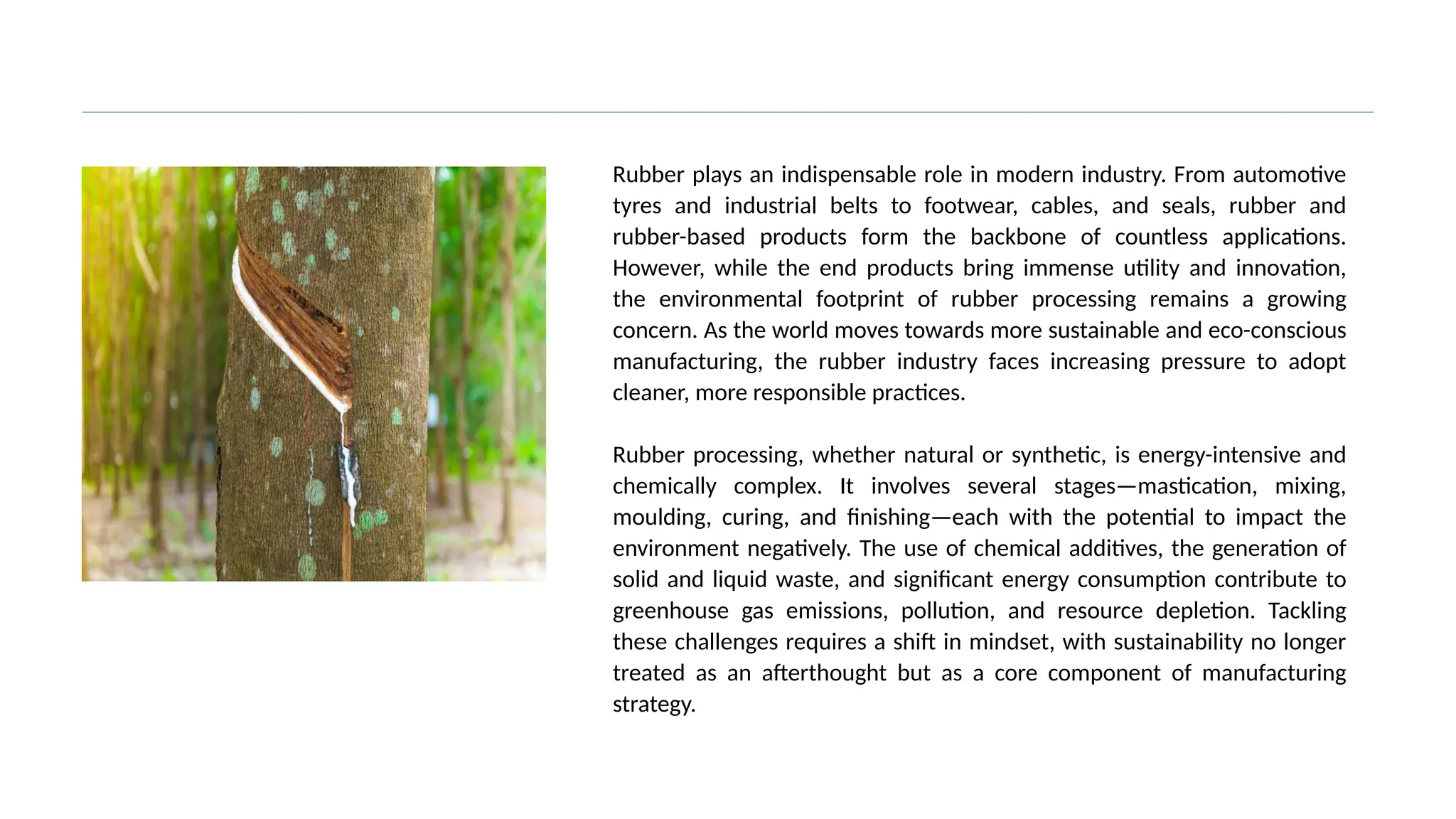 Sustainable solutions for eco-friendly rubber processing | PPTX