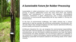 Sustainable solutions for eco-friendly rubber processing | PPTX