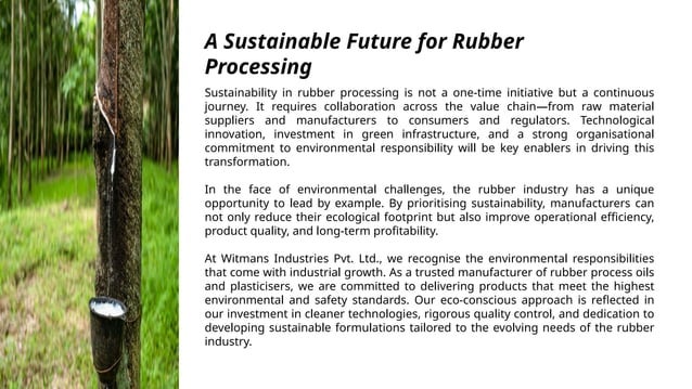 Reducing waste in rubber manufacturing processes | PPTX