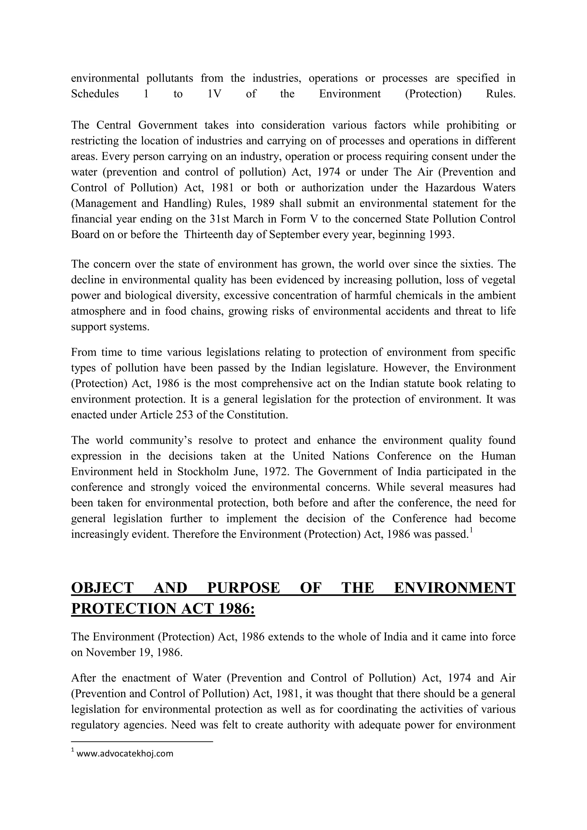 The environment protection act 1986 | DOCX