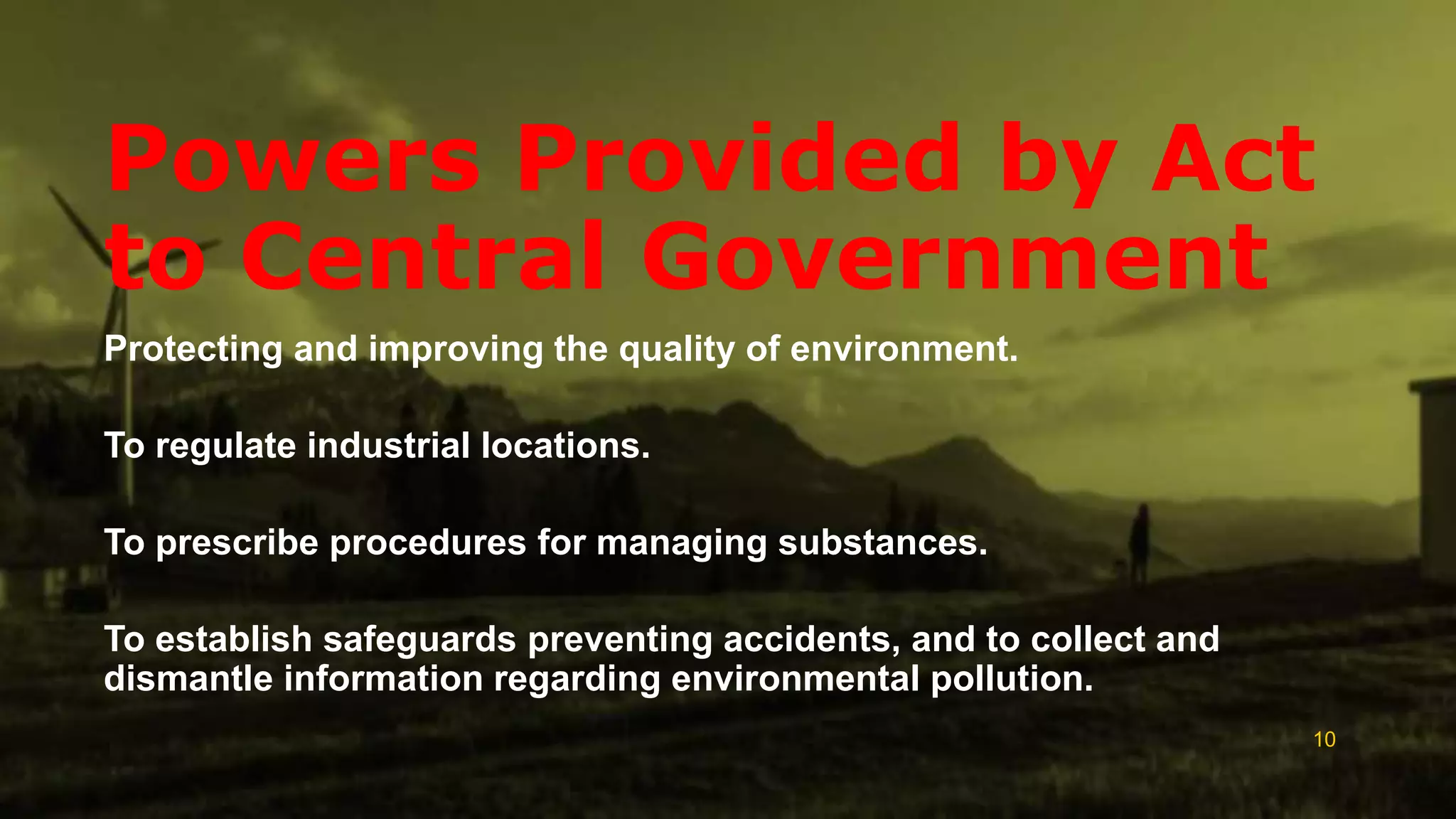 The environment protection act, 1986 ppt | PDF