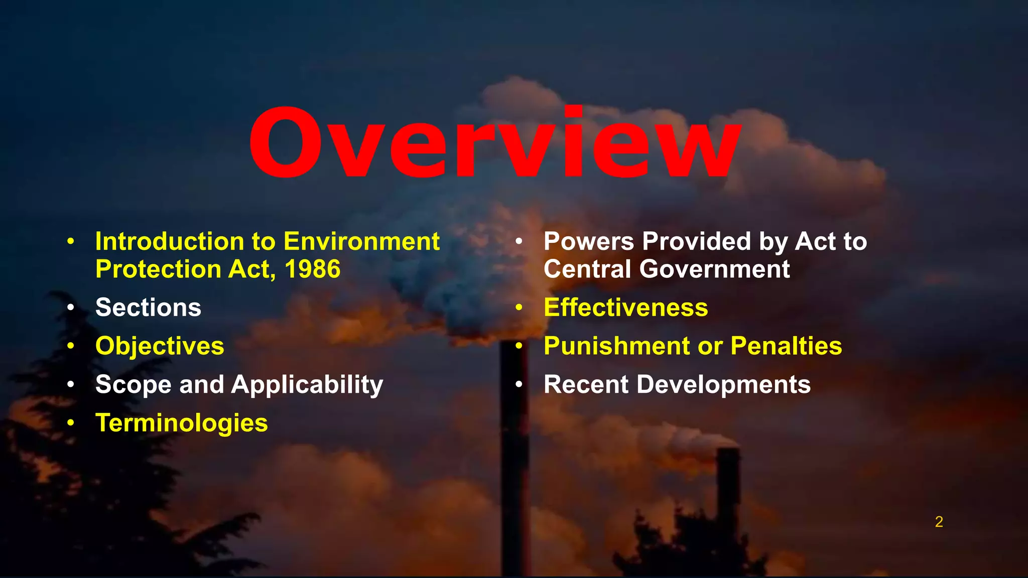 The environment protection act, 1986 ppt | PDF