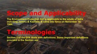The environment protection act, 1986 ppt | PDF
