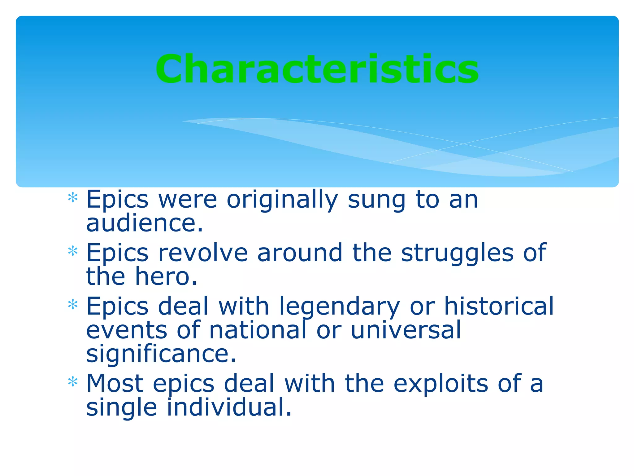 The Epic and Epic Hero | PPT