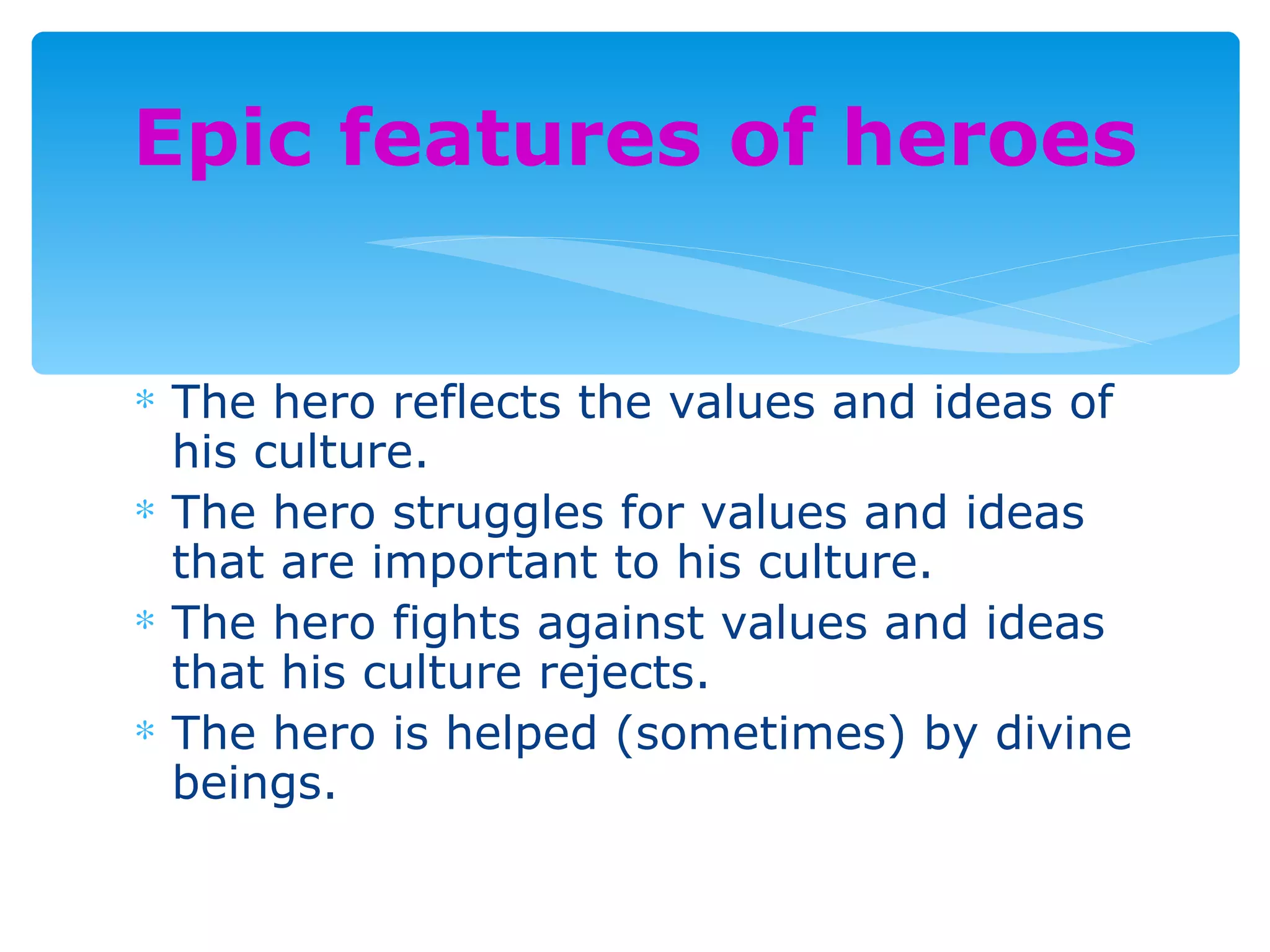 The Epic and Epic Hero | PPT