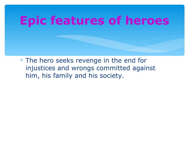 The Epic and Epic Hero | PPT