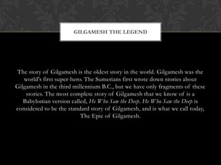 The epic of gilgamesh | PPTX