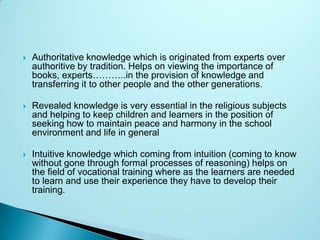 The epistemological part of tanzania education policy | PPTX