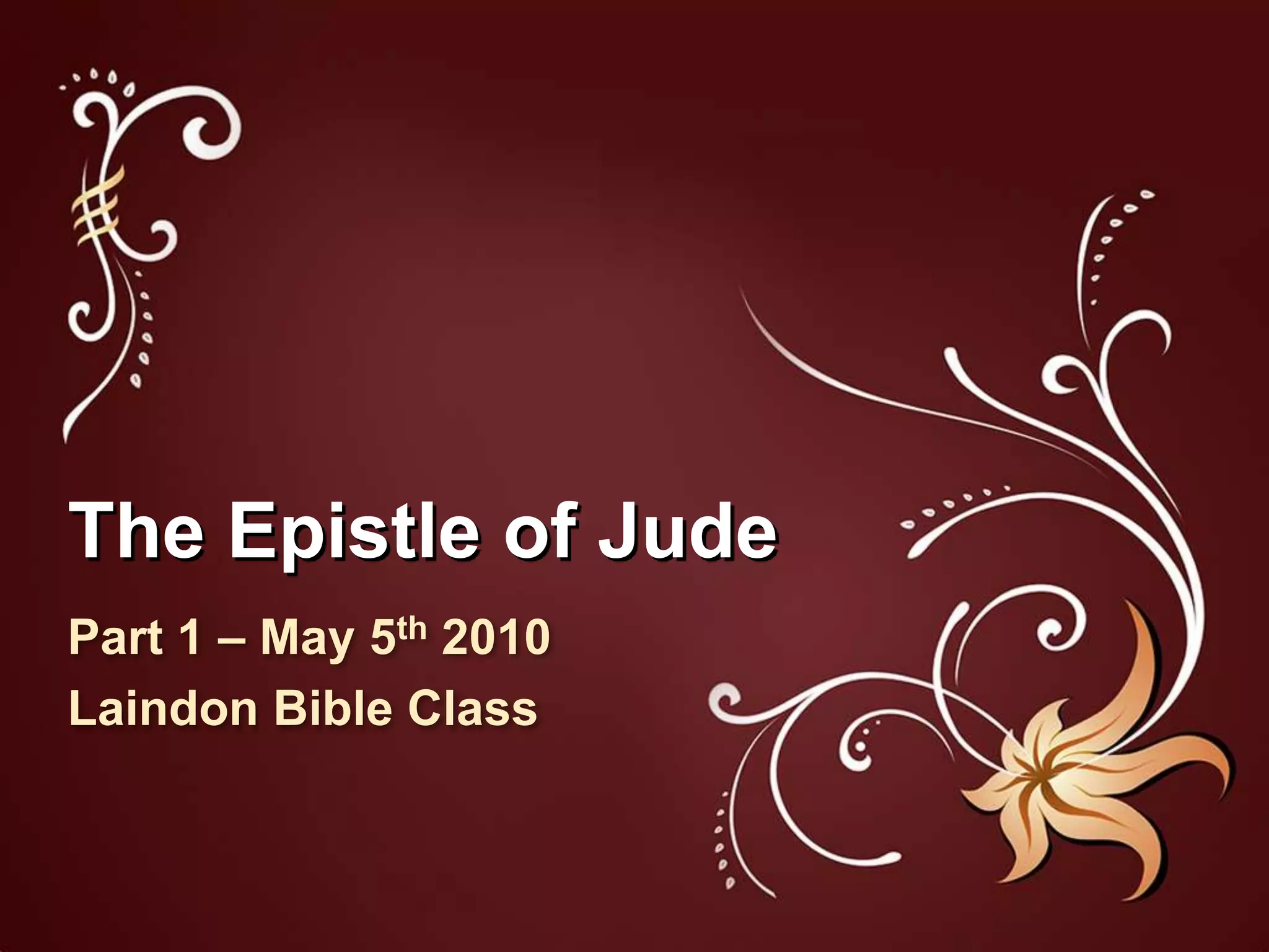 The Epistle of Jude | PPTX