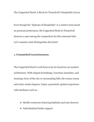 The Epitome of Hospitality_ Discovering the Top Hotel in Tirunelveli ...