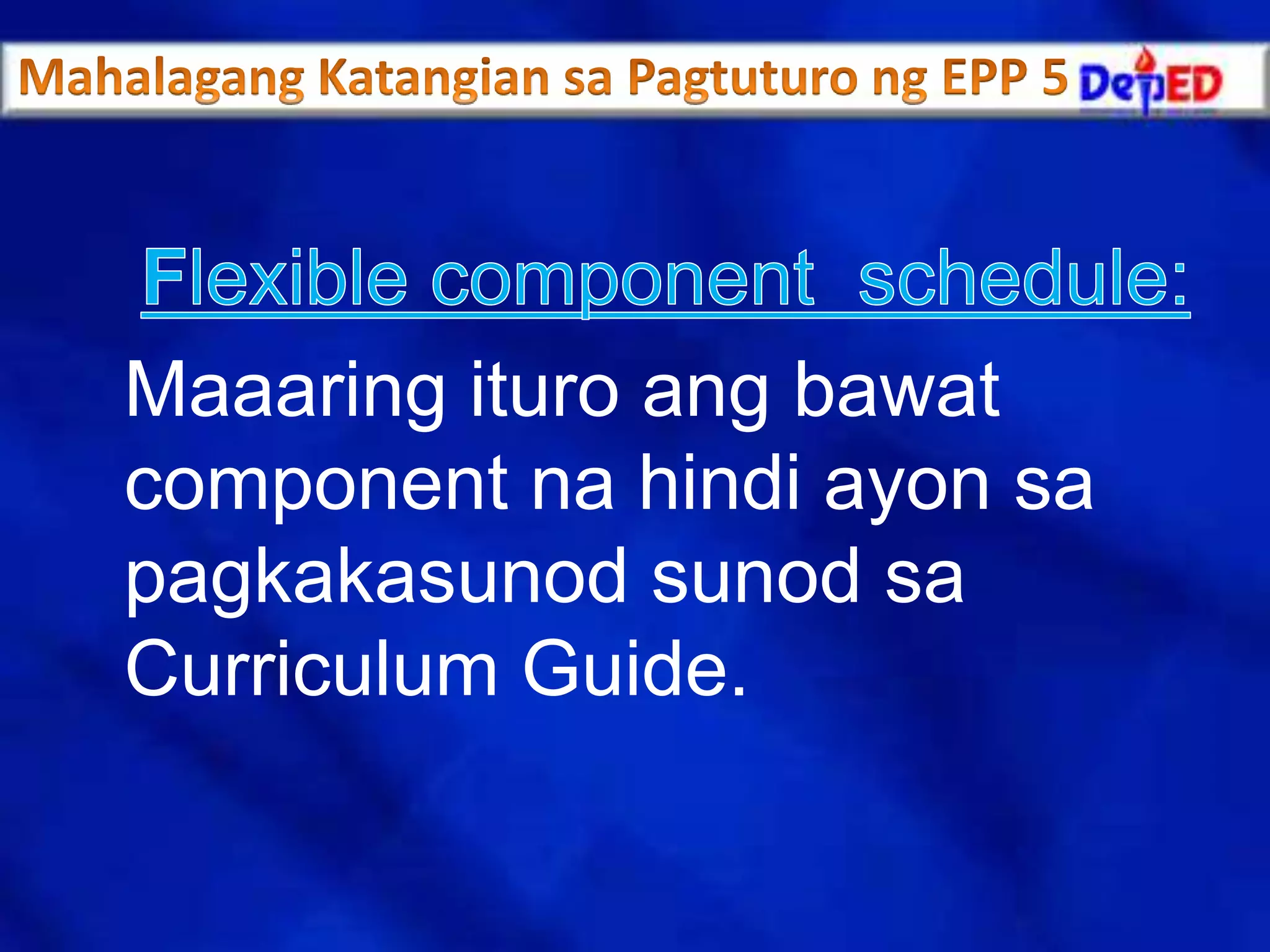 The EPP K to 12 Curriculum | PPTX