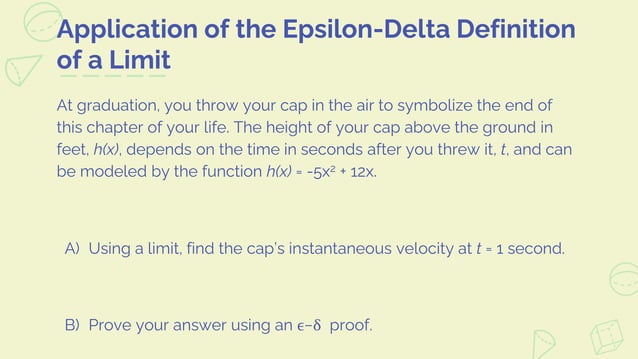 The Epsilon-Delta Definition of a Limit | PPTX | Physics | Science