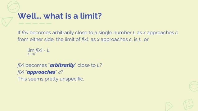 The Epsilon-Delta Definition of a Limit | PPTX | Physics | Science