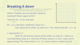 The Epsilon-Delta Definition of a Limit | PPTX