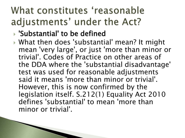 The Equality Act 2010 (disability) regulations power point | PPTX