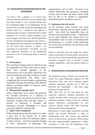 The ERP of the Future : Blockchain of Things. Tinal Parikh | PDF