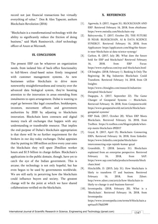 The ERP of the Future : Blockchain of Things. Tinal Parikh | PDF