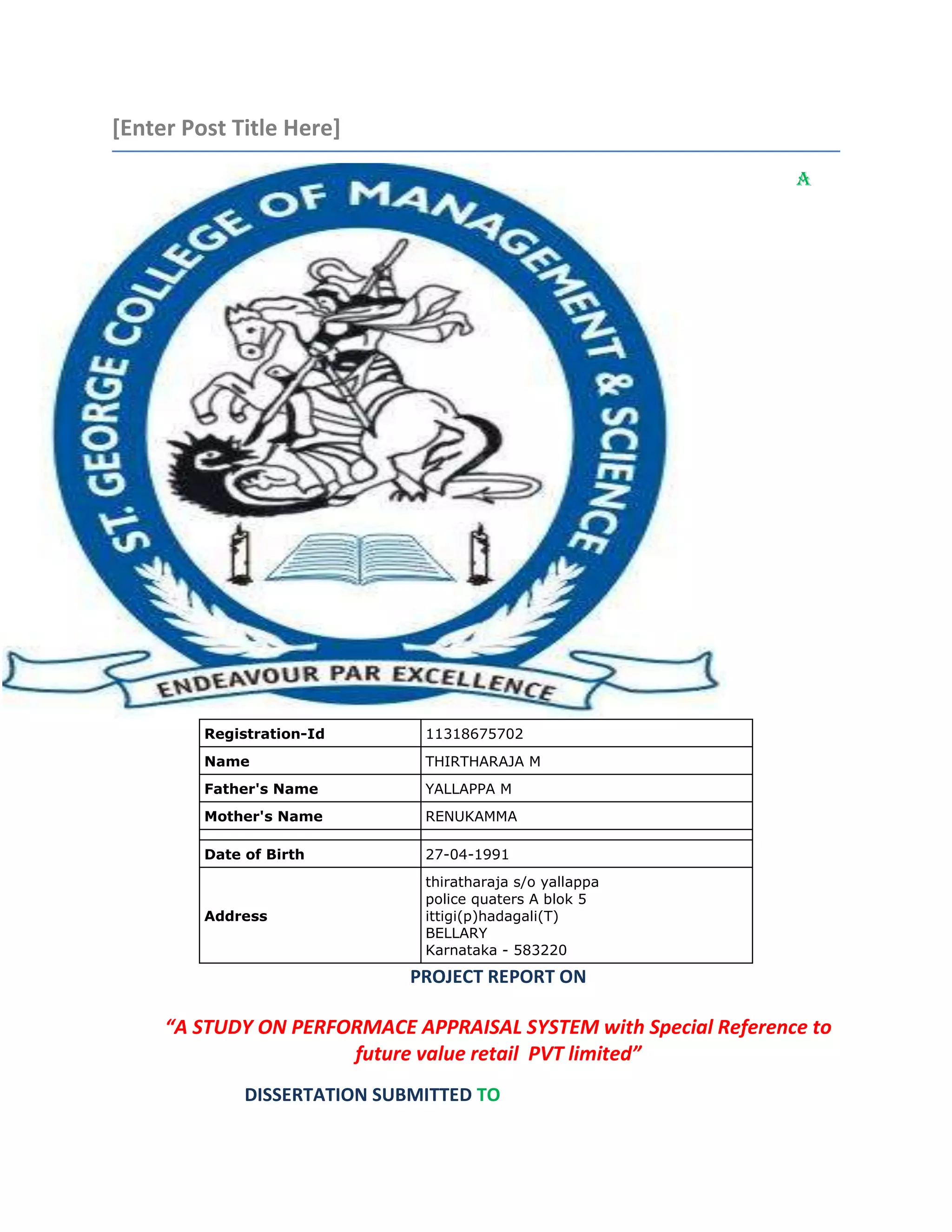 Theertharaja.msw.project | DOCX