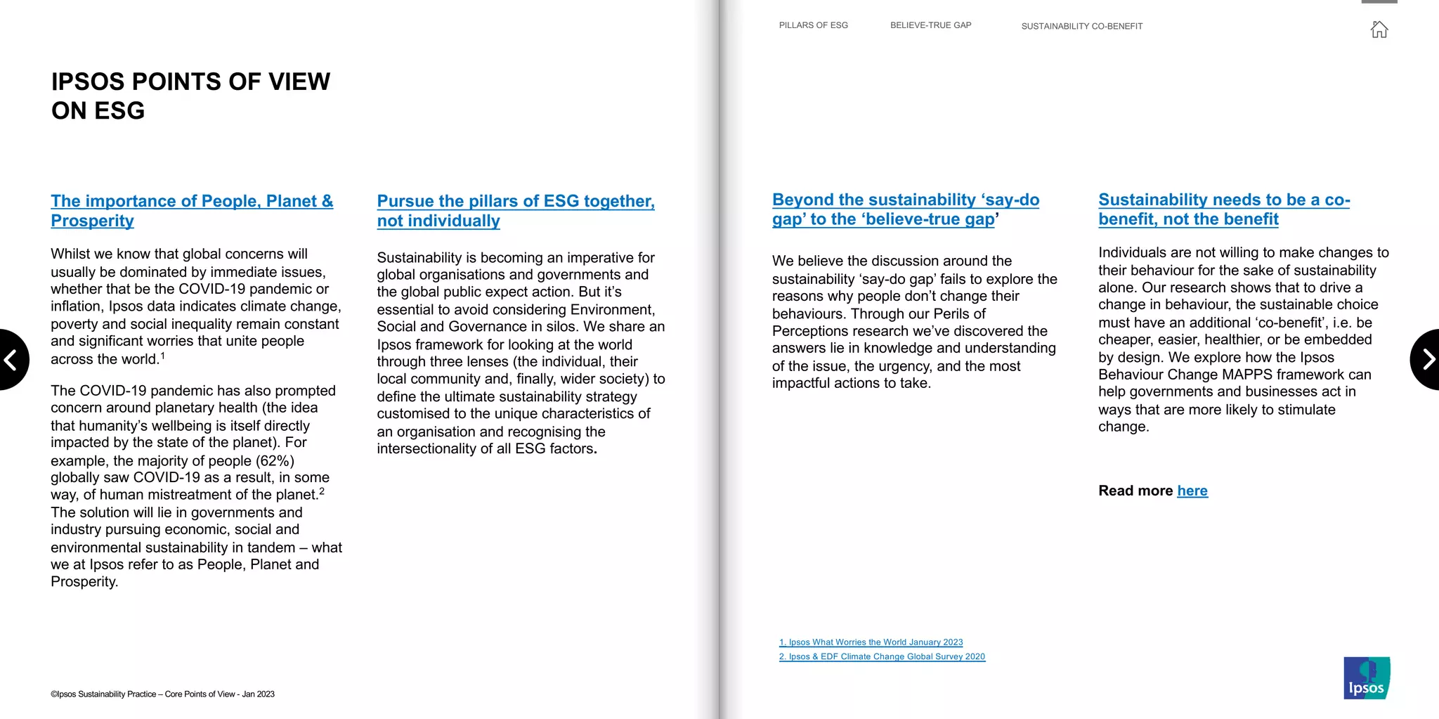 The ESG Imperative: Ipsos' foundational perspectives | PDF