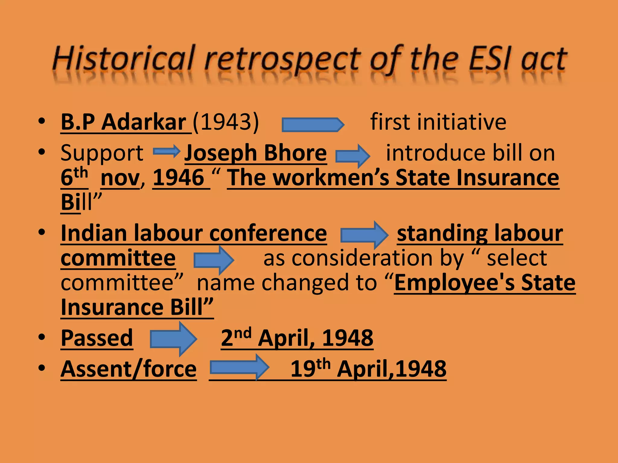 The ESI act ,1948. | PPT