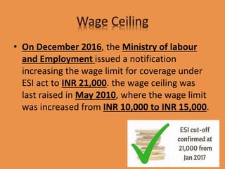 The ESI act ,1948. | PPT | Free Download