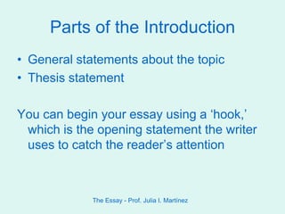 The essay | PPT