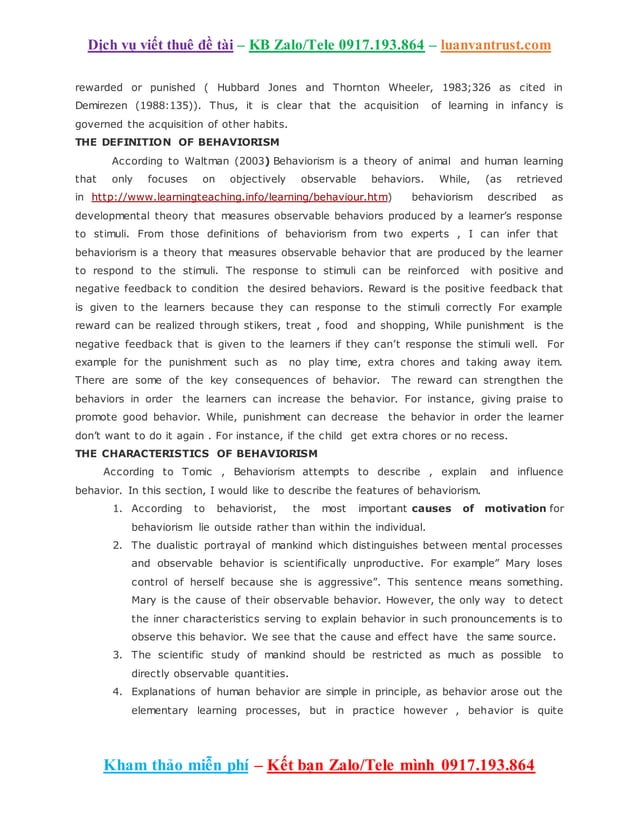 THE ESSAY OF BEHAVIORISM THEORY OF LANGUAGE TEACHING AND LEARNING.doc