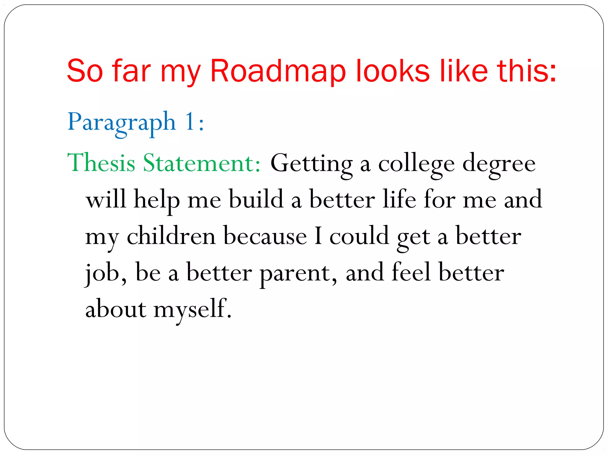 The essay roadmap | PPT