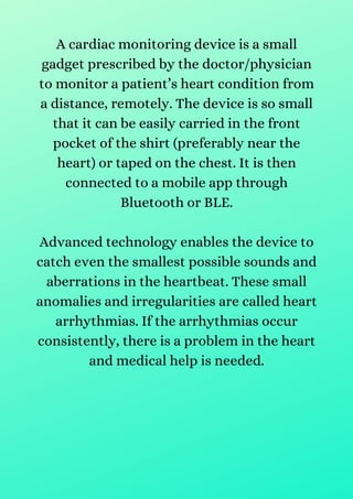 The essence of cardiac monitoring devices | PDF