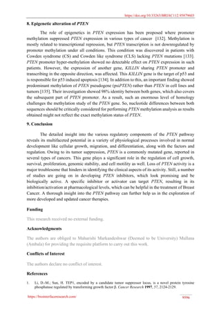 Essence of PTEN: a Broad-Spectrum Therapeutic Target in Cancer | PDF