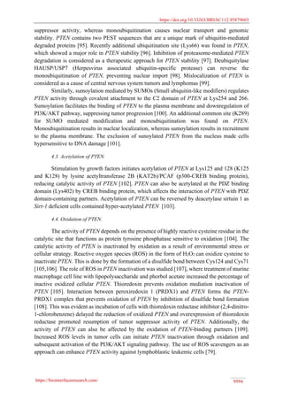 Essence of PTEN: a Broad-Spectrum Therapeutic Target in Cancer | PDF