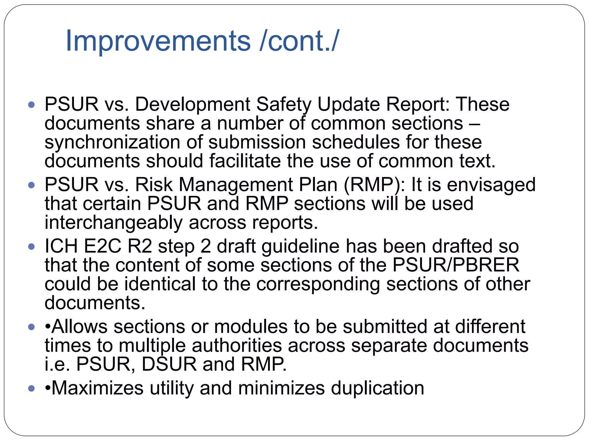 The essential changes in the new pbrer format | PPTX