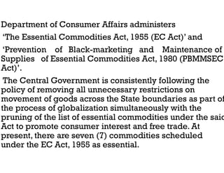 The essential commodities act, 1955 | PDF