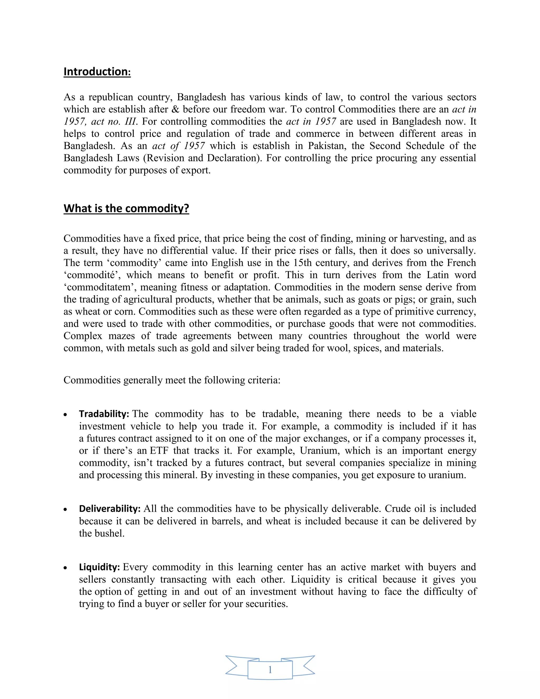 The essential commodities act, 1957 | PDF | Stocks and Bonds | Personal Investing