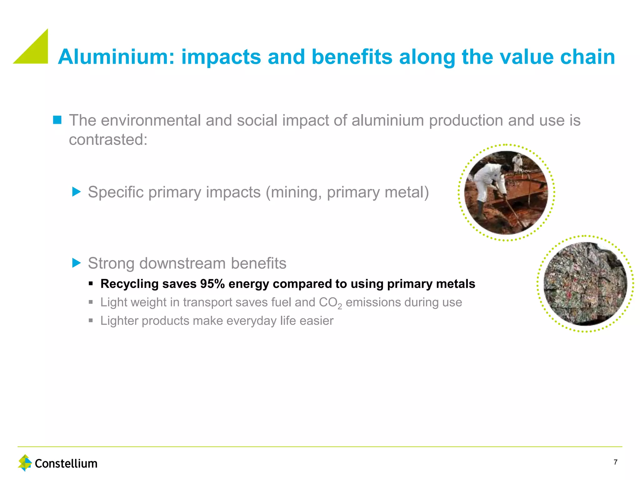 The essential contribution of recycling in a sustainable aluminium ...