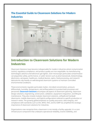 The Essential Guide to Cleanroom Solutions for Modern Industries.docx