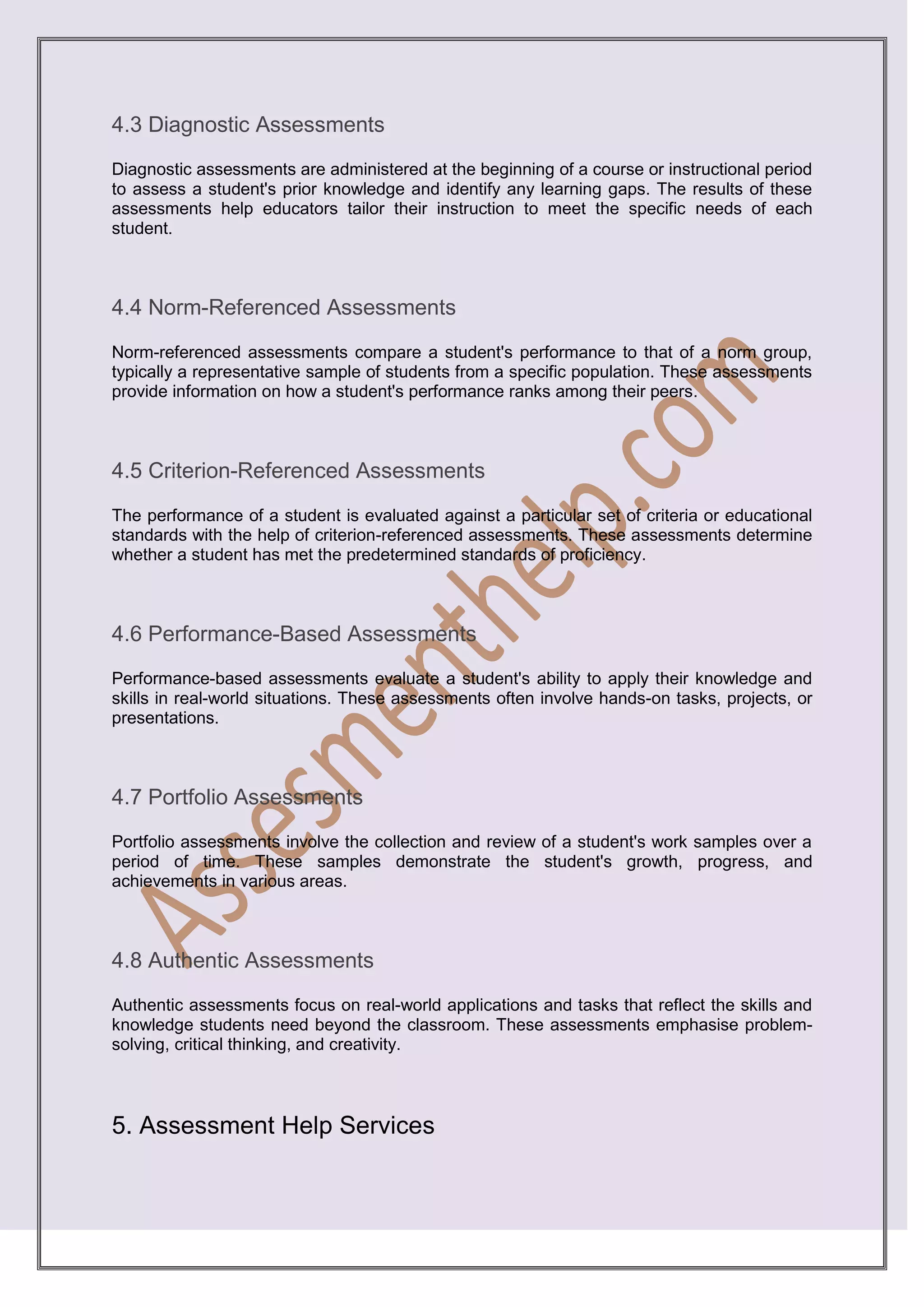 The Essential Guide to Different Types of Assessment Help..pdf