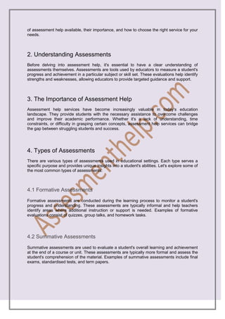 The Essential Guide to Different Types of Assessment Help..pdf