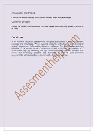The Essential Guide to Different Types of Assessment Help..pdf