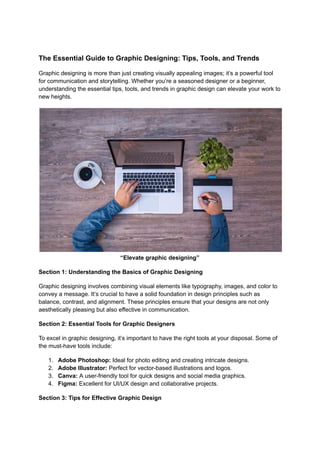 "Mastering Graphic Design: Essential Tips, Techniques, and Tools" | PDF