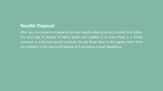 Essential Guide to Using Safety Insulin Pen | PPT