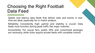 The Essential Role of Data Feeds in Modern Football | PPTX | Soccer ...