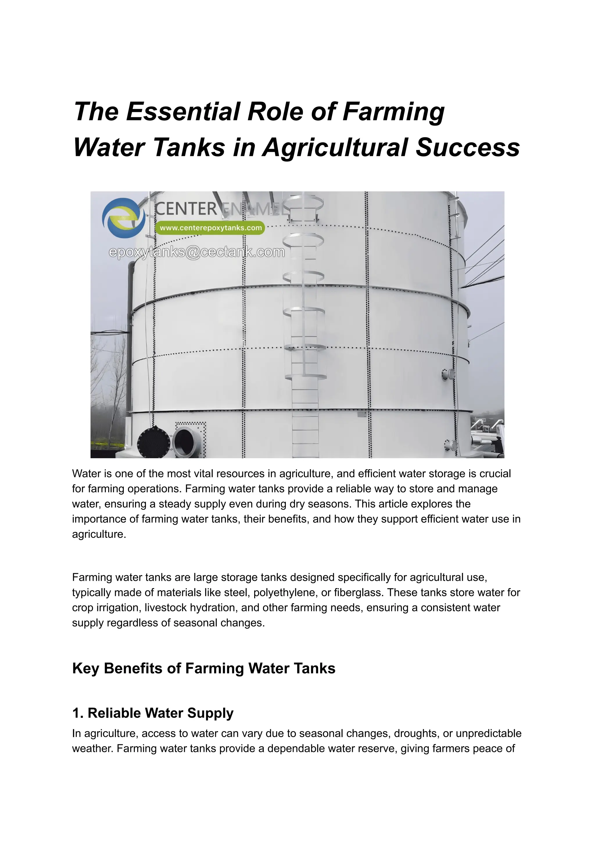 The Essential Role of Farming Water Tanks in Agricultural Success.docx