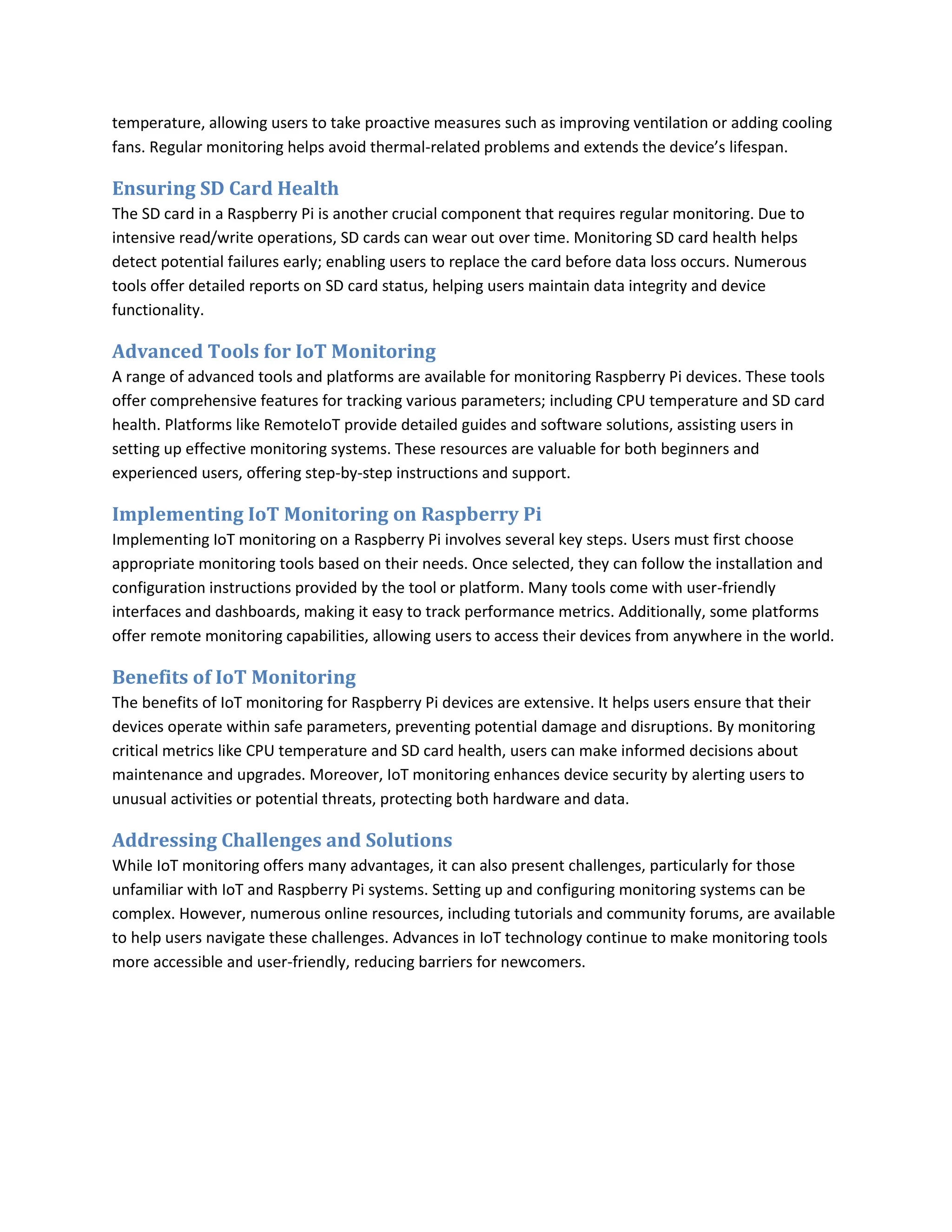 The Essential Role Of Iot Monitoring For Raspberry Pi Devicespdf